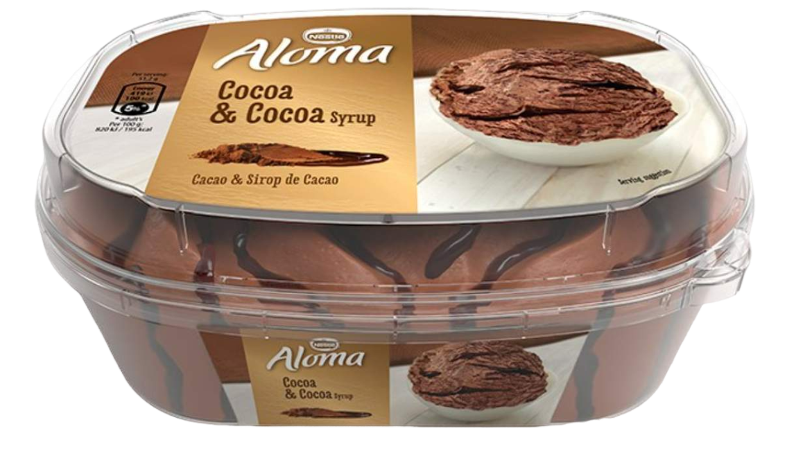 Sladoled ALOMA cocoa & cocoa syrup 900ml - Cenoteka