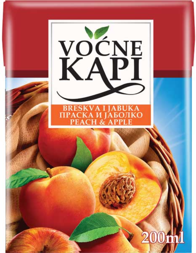 Sok NECTAR Voćne kapi breskva jabuka 200ml - Cenoteka