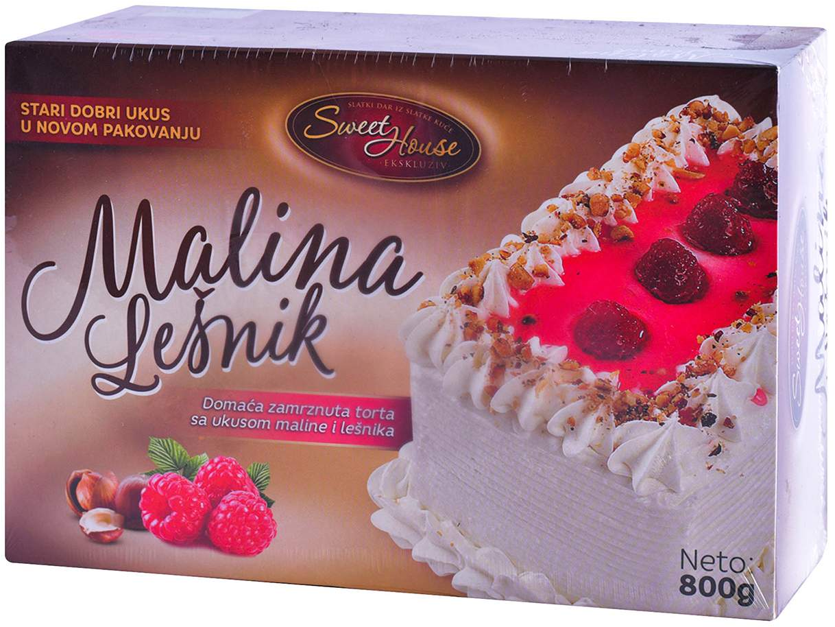 SWEET HOUSE torta malina lešnik 800g - Cenoteka