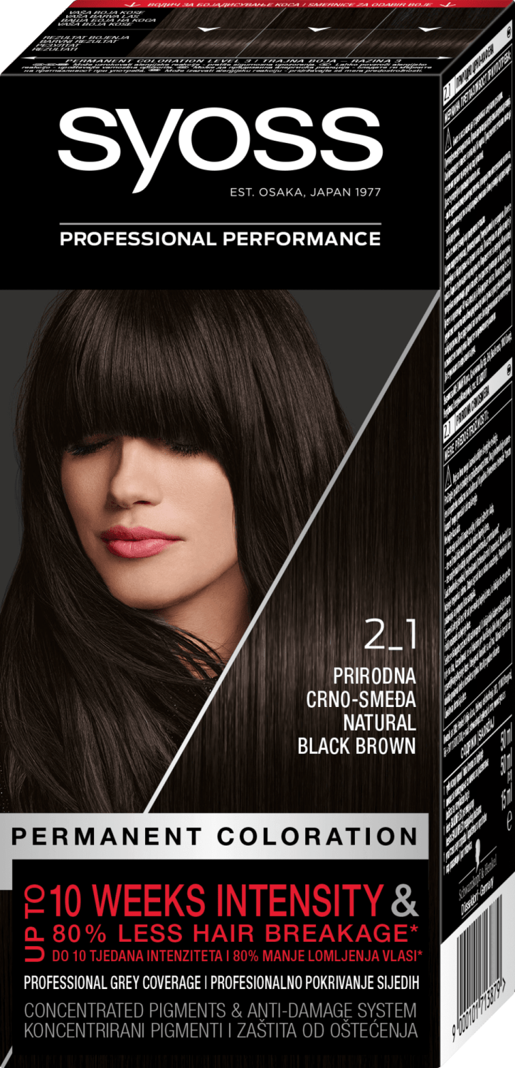SYOSS Professional Performance farba za kosu 2.1 black brown - Cenoteka