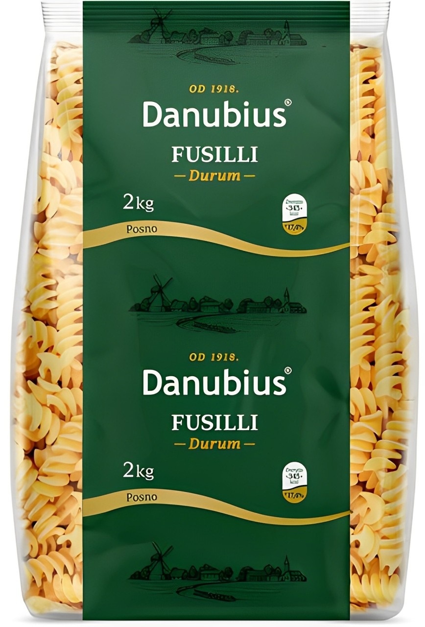 Testenina DANUBIUS fusilli 2kg - Cenoteka