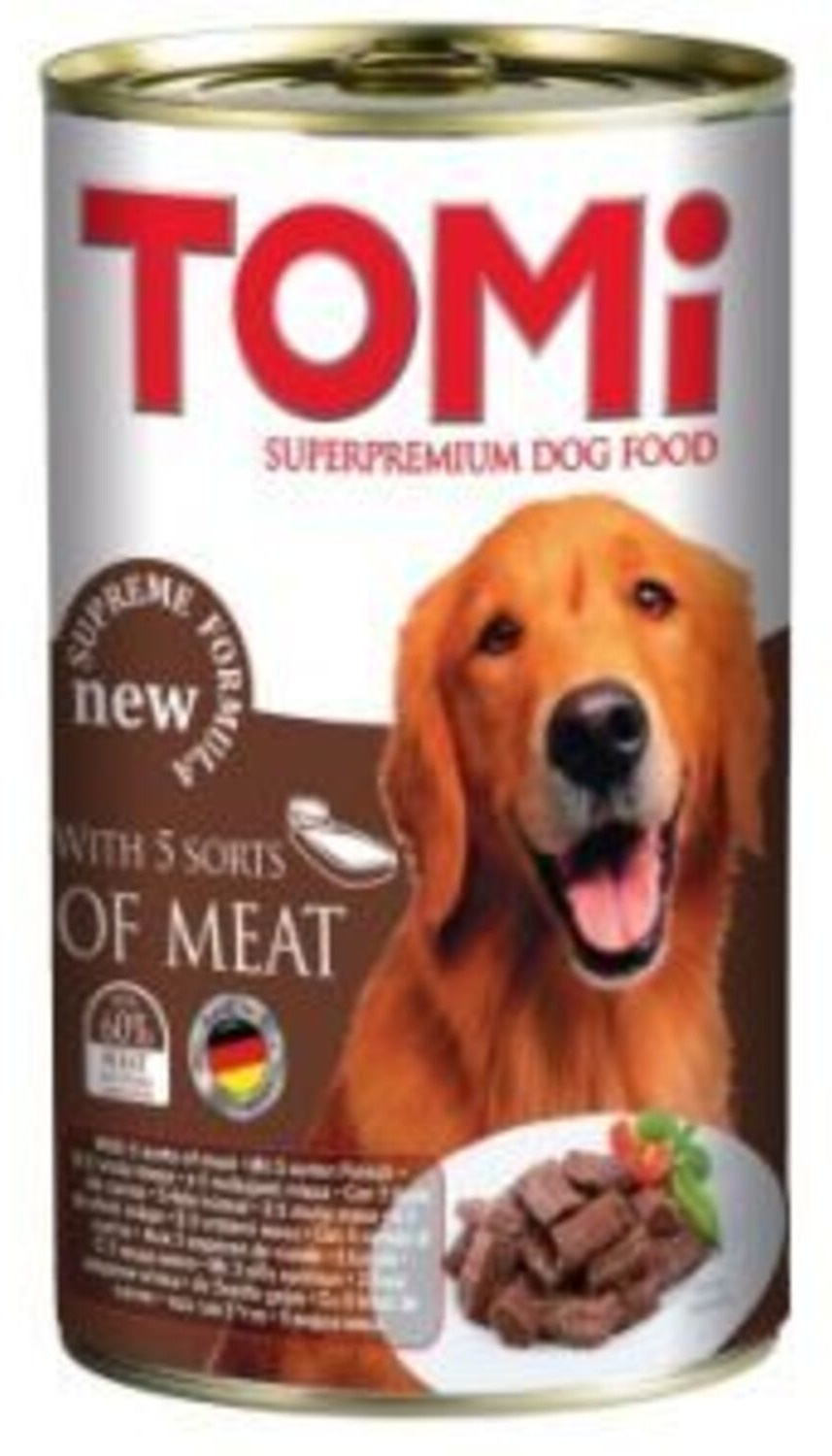 TOMI hrana za pse u konzervi 5 vrsta mesa 1,2kg - Cenoteka