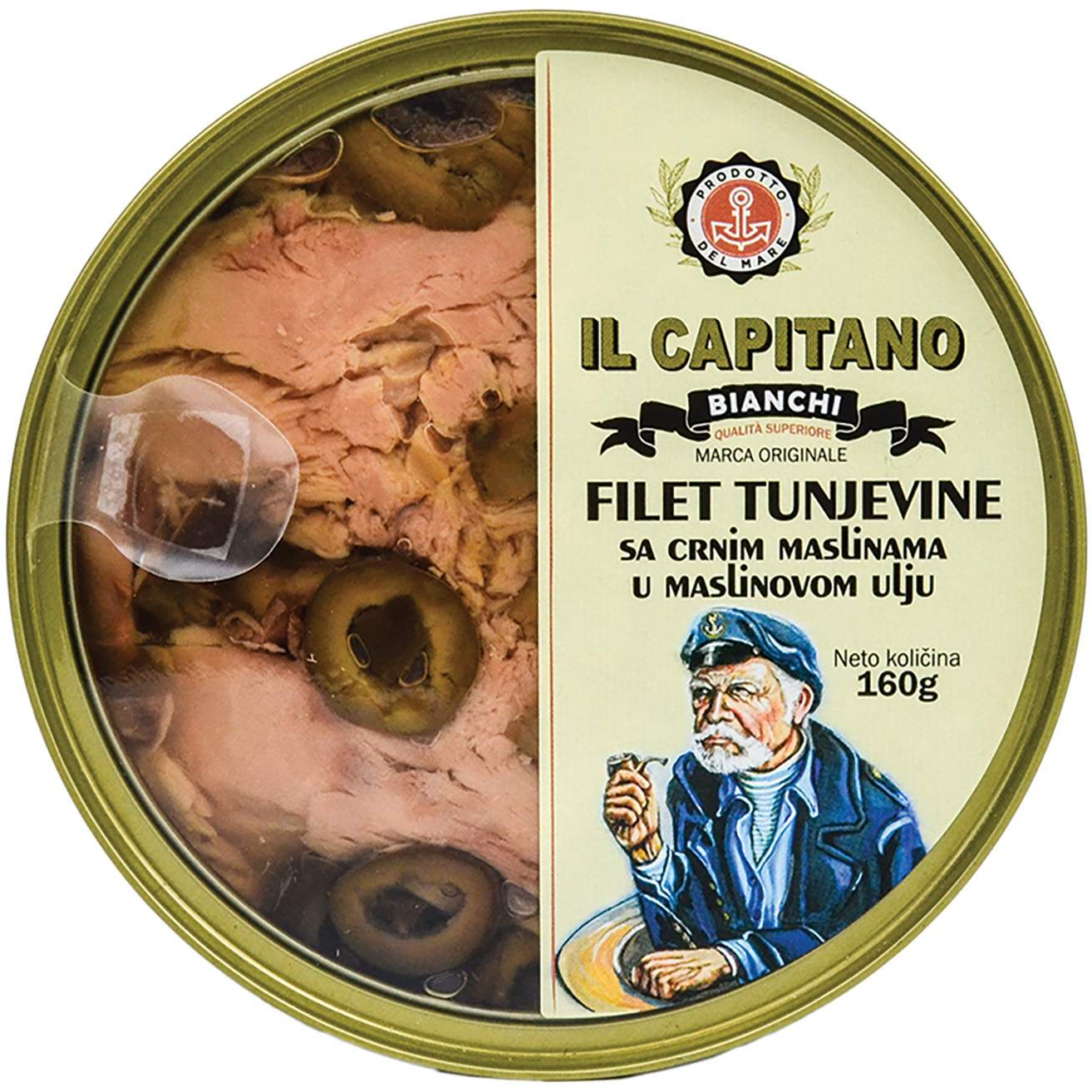 Tunjevina IL CAPITANO fileti sa crnim maslinama 160g - Cene i Akcije