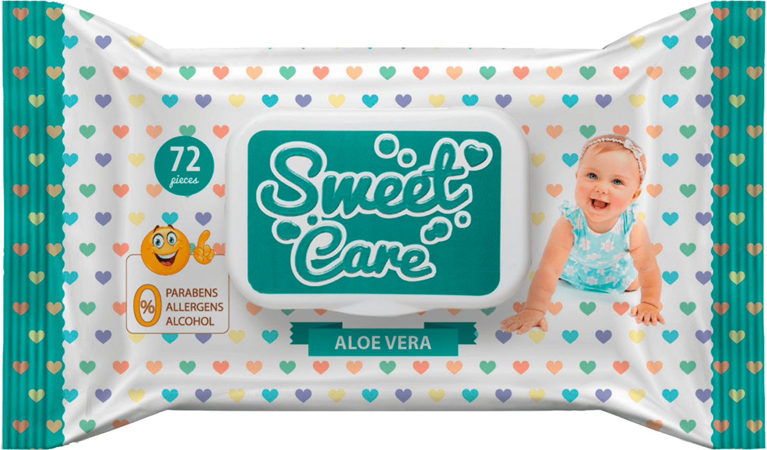 Vlažne maramice SWEET CARE Aloe vera 72kom - Cenoteka