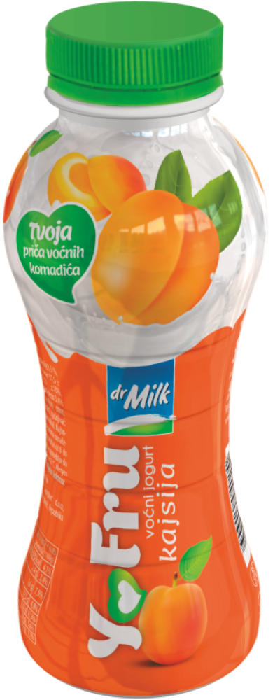 Voćni jogurt DR. MILK kajsija 330g - Cenoteka