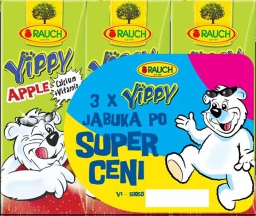 Voćni sok RAUCH Yippy jabuka 3x200ml - Cenoteka