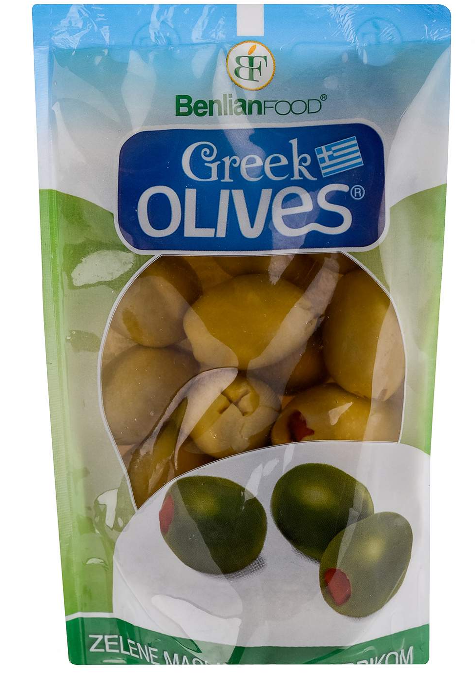 BENLIAN zelene masline sa paprikom 160g - Cenoteka