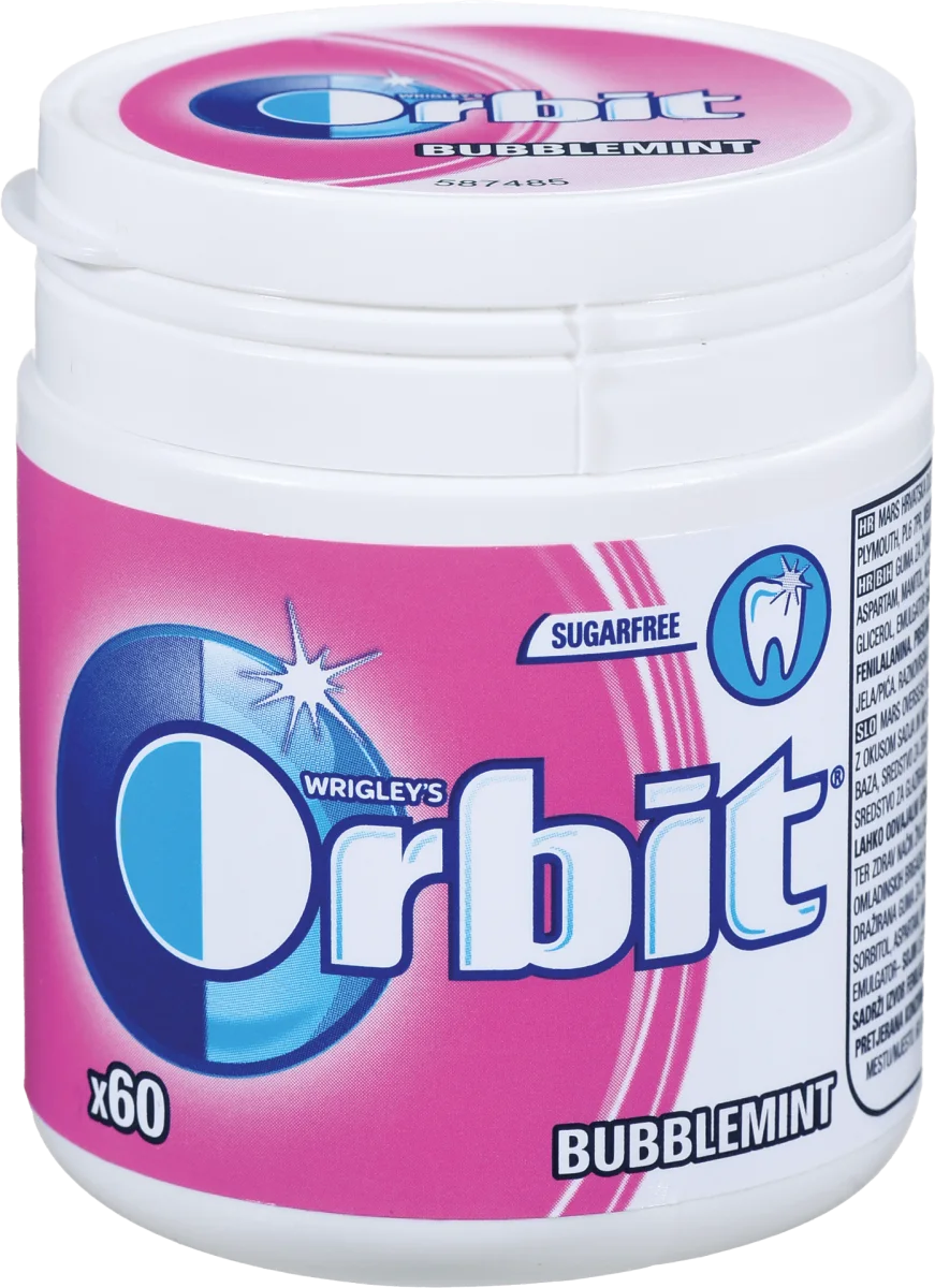 Žvake ORBIT bubblemint 60kom - Cenoteka