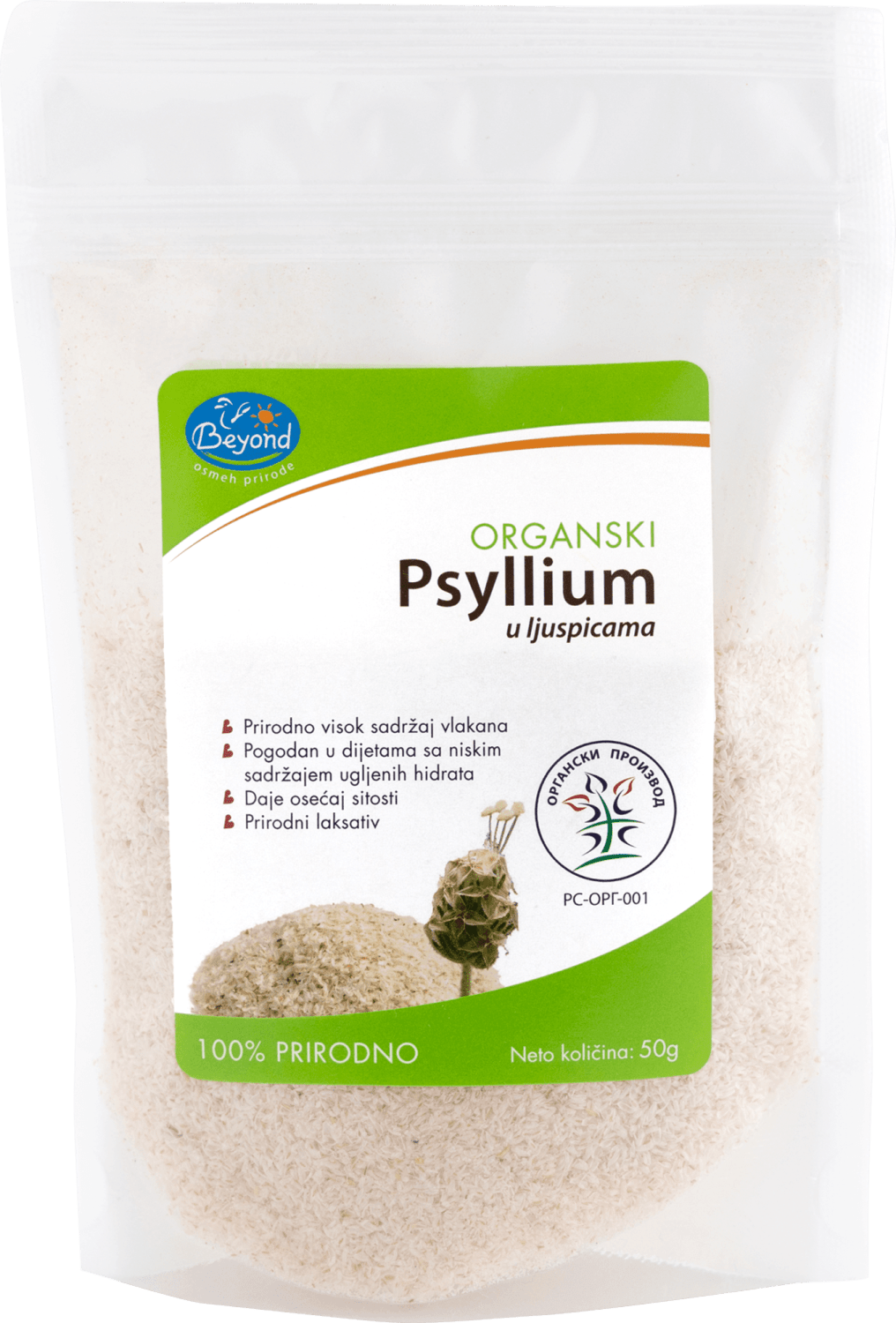BEYOND organski psilijum ljuspice 50g - Cene i Akcije