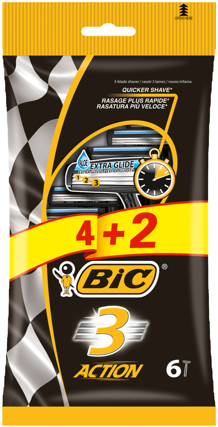 Brijač BIC 3 action 4+2 gratis - Cenoteka