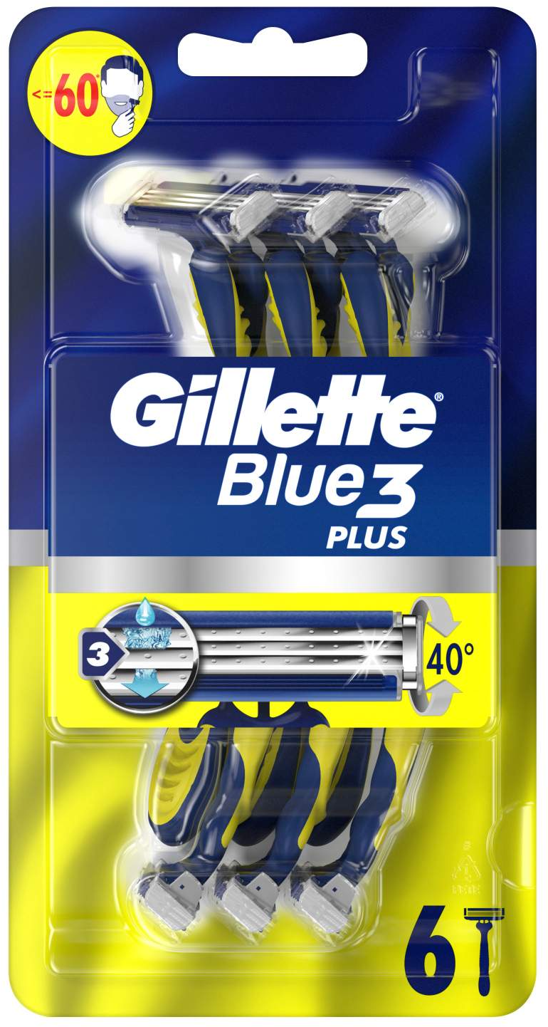 Brijač GILLETTE blue3 plus yellow 6kom - Cenoteka