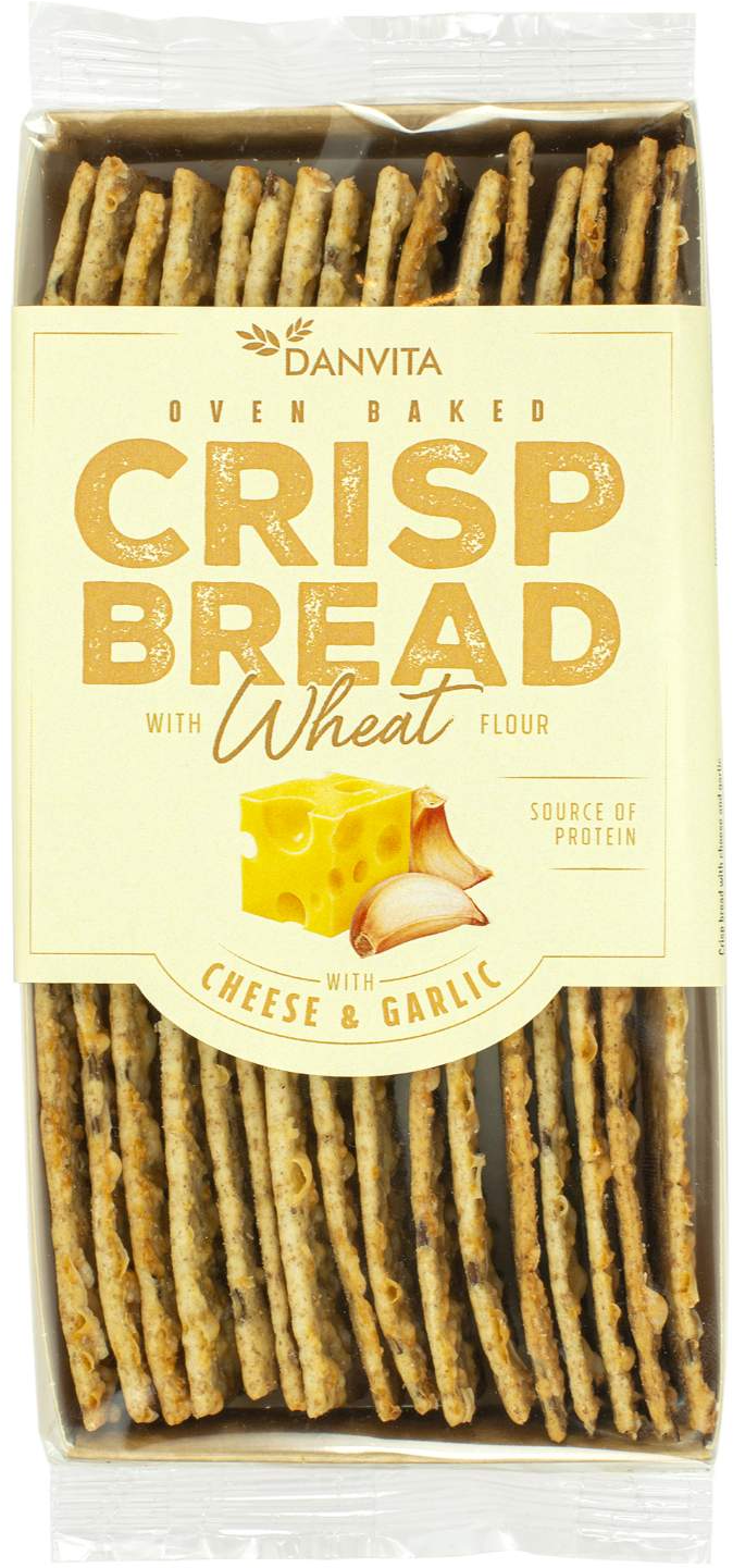 DANVITA Crisp bread hrskave pločice sir beli luk 130g - Cenoteka