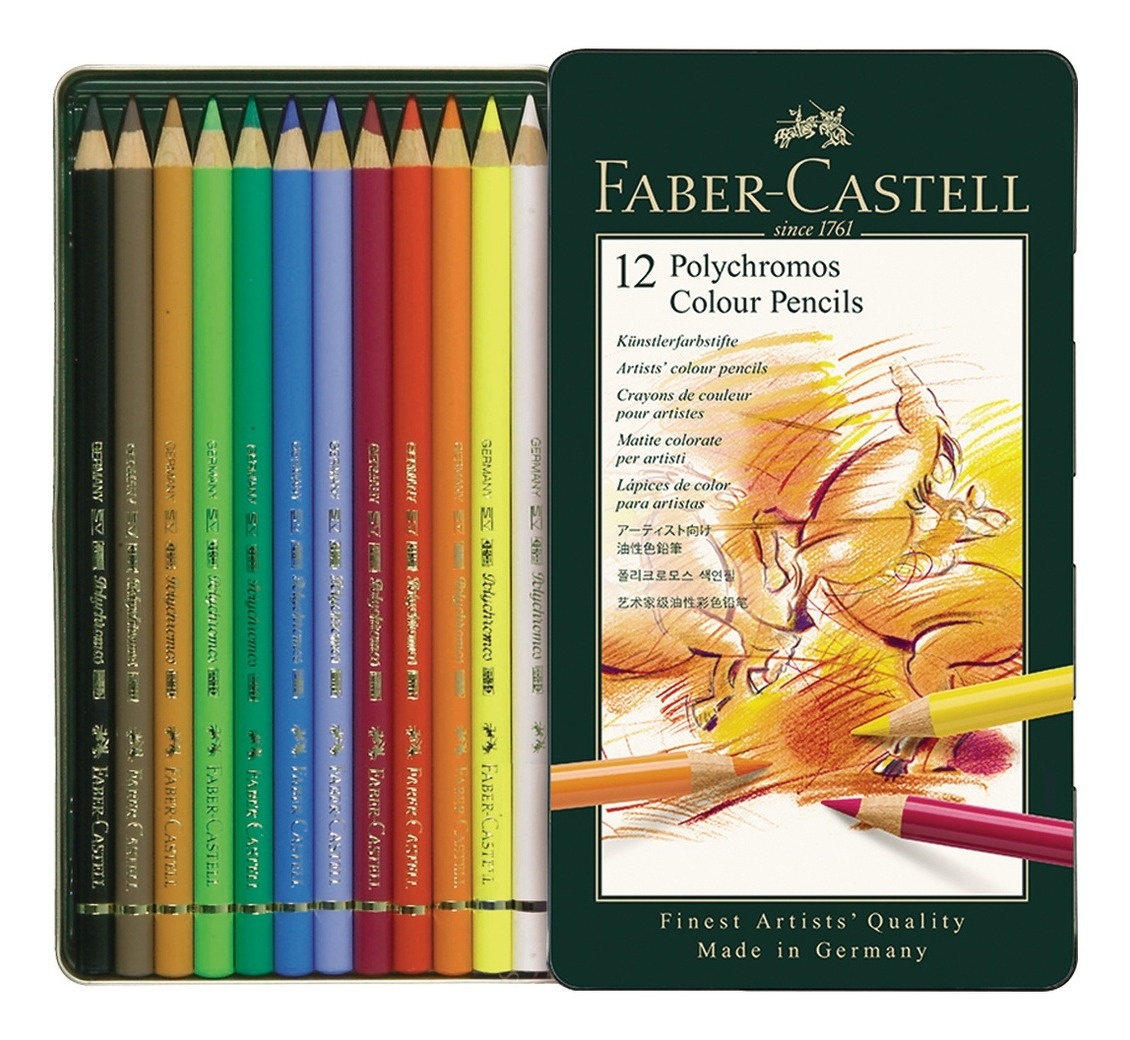 Drvene boje FABER CASTELL polychromos 12kom - Cenoteka