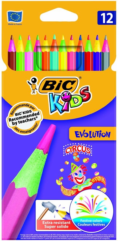 Drvene bojice BIC kids evolution circus super 12kom - Cenoteka