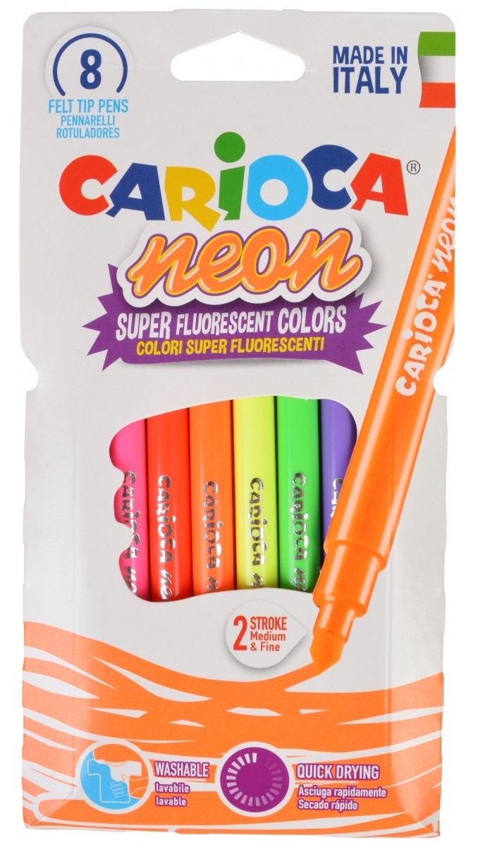Flomasteri CARIOCA neon 8kom - Cenoteka