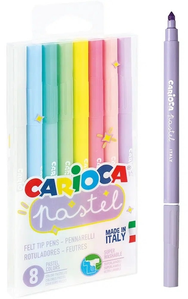 Flomasteri CARIOCA pastel 8kom - Cenoteka