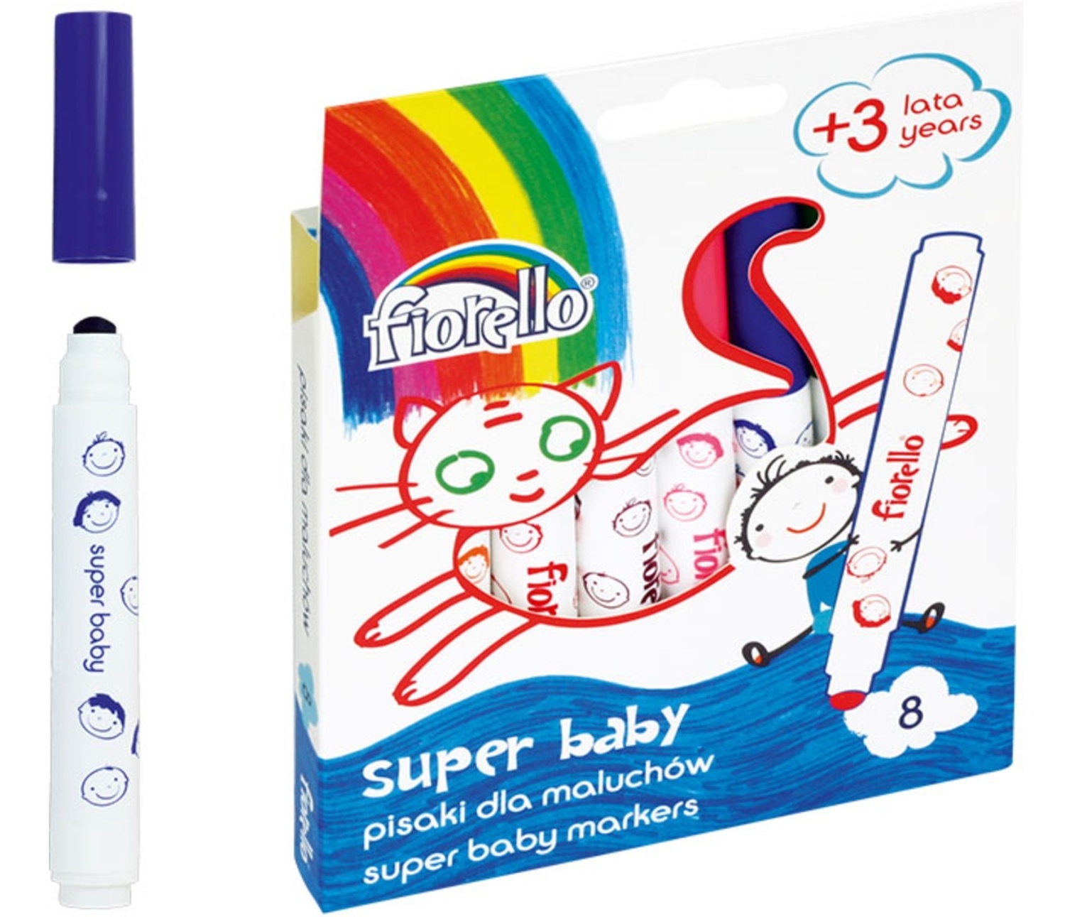 Flomasteri FIORELLO baby 8kom - Cenoteka