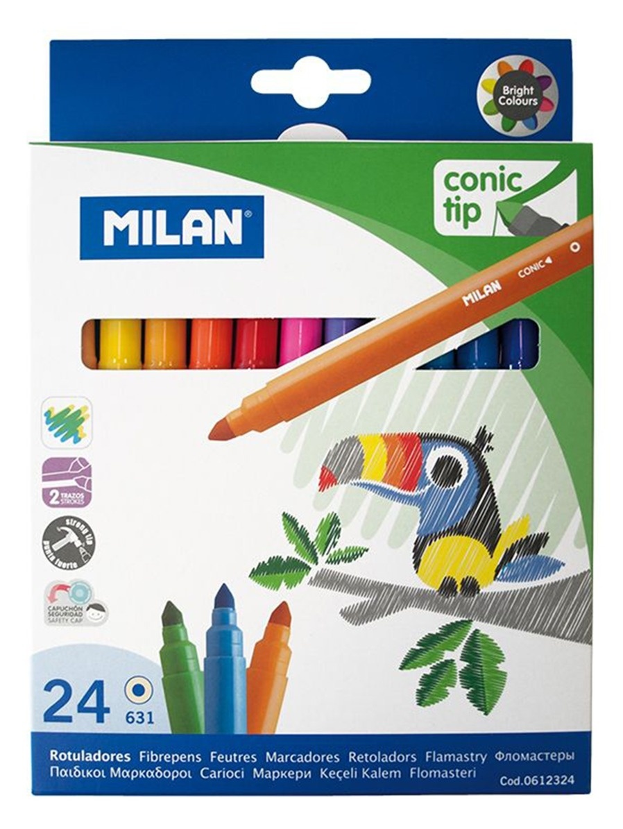 Flomasteri MILAN conic 24kom - Cenoteka