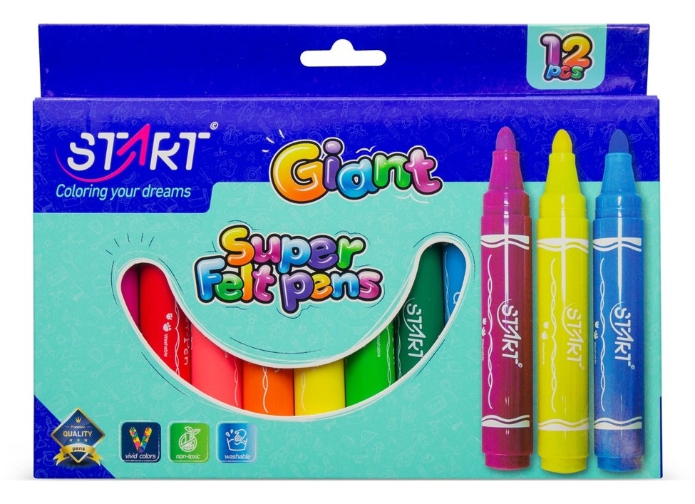 Flomasteri START giant 12kom - Cenoteka