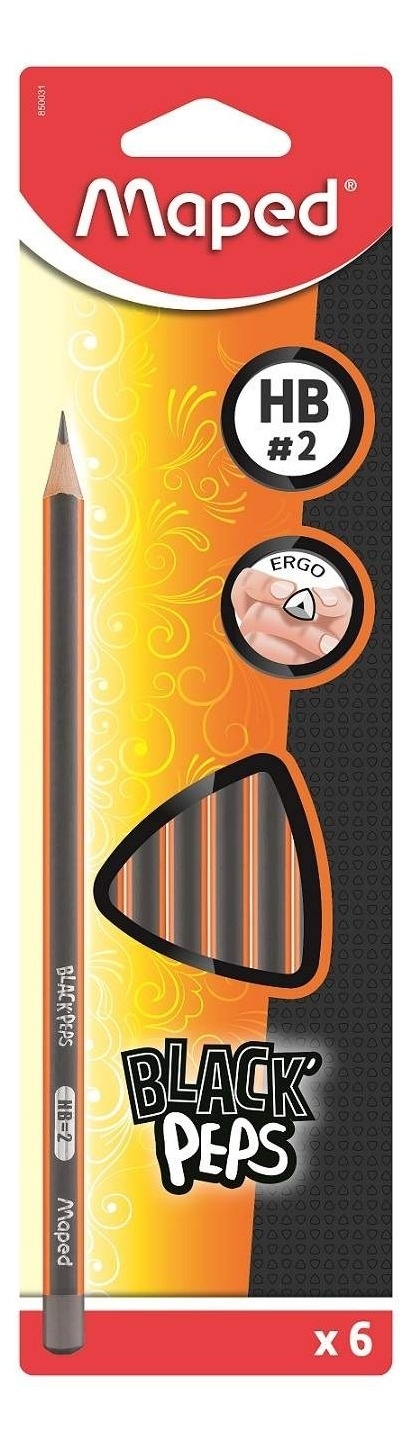 Grafitna olovka MAPED black peps HB 6kom - Cenoteka
