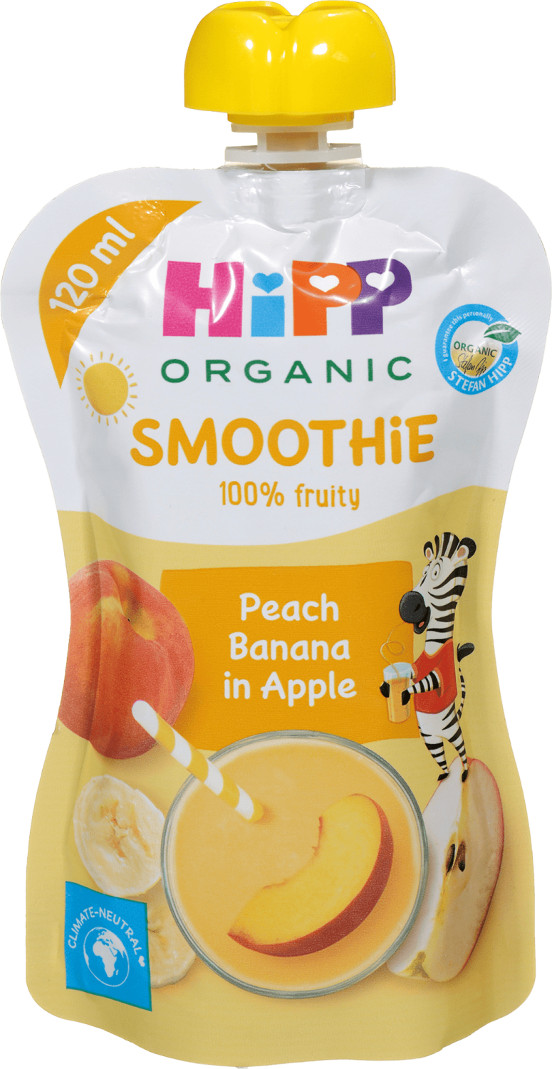 HIPP organic smoothie breskva jabuka banana 120ml - Cenoteka