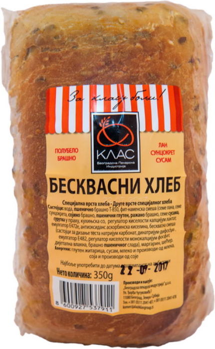 KLAS beskvasni hleb 350g - Cenoteka