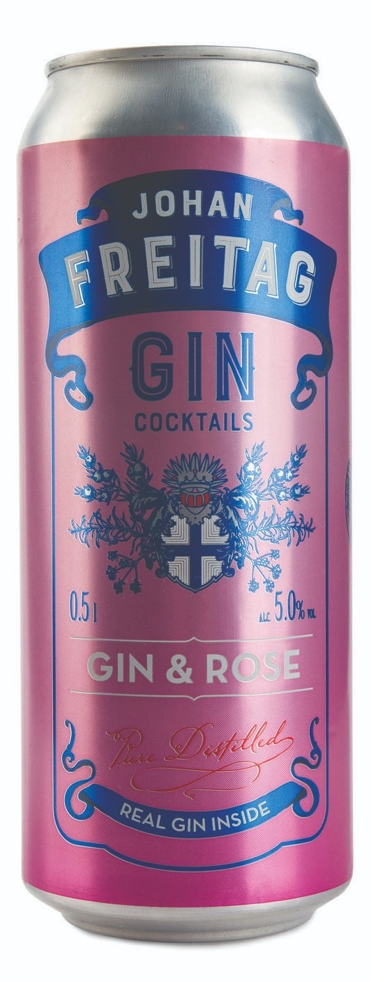 Koktel JOHAN FREITAG Gin&Rose 5% 500ml - Cenoteka
