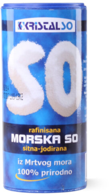 Morska so KRISTAL SO rafinisana sitna 250g - Cenoteka