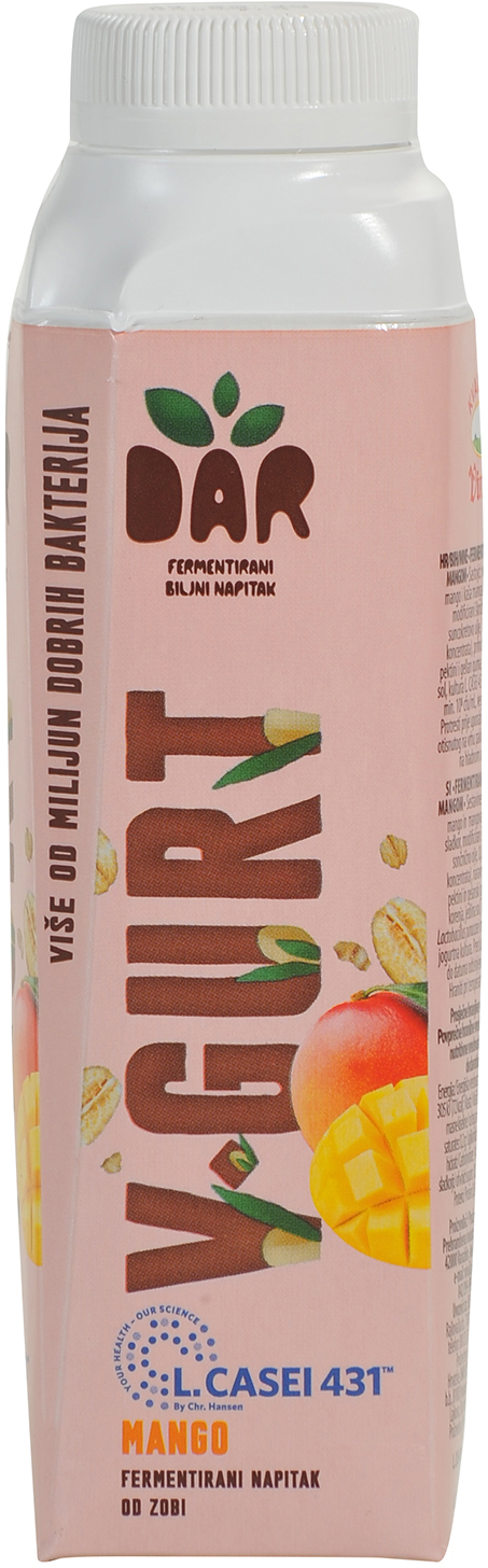 Veganski voćni jogurt DAR V-gurt mango 330g - Cenoteka