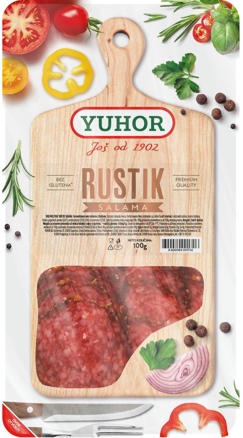 YUHOR rustik salama slajs 100g - Cenoteka