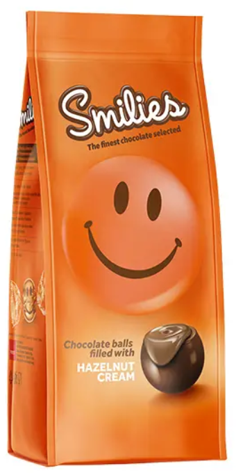 Bombonjera SMILIES kuglice sa lešnikom 138g - Cenoteka