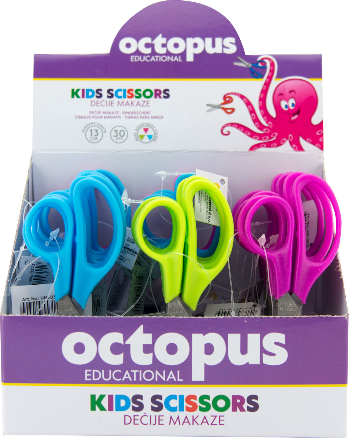 Dečije makaze UNI LINE octopus 13,5cm 1kom - Cenoteka