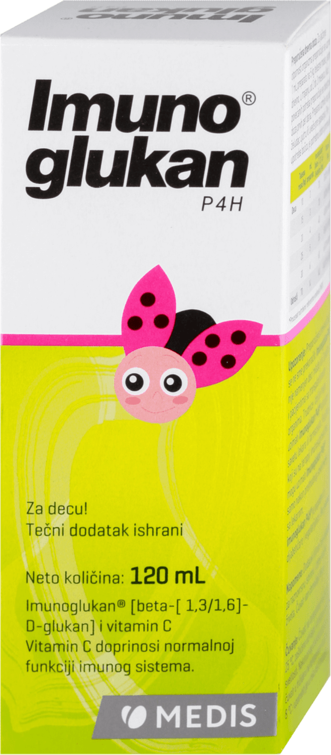 MEDIS Imunoglukan sirup P4H junior sa vitaminom C 120ml - Cenoteka