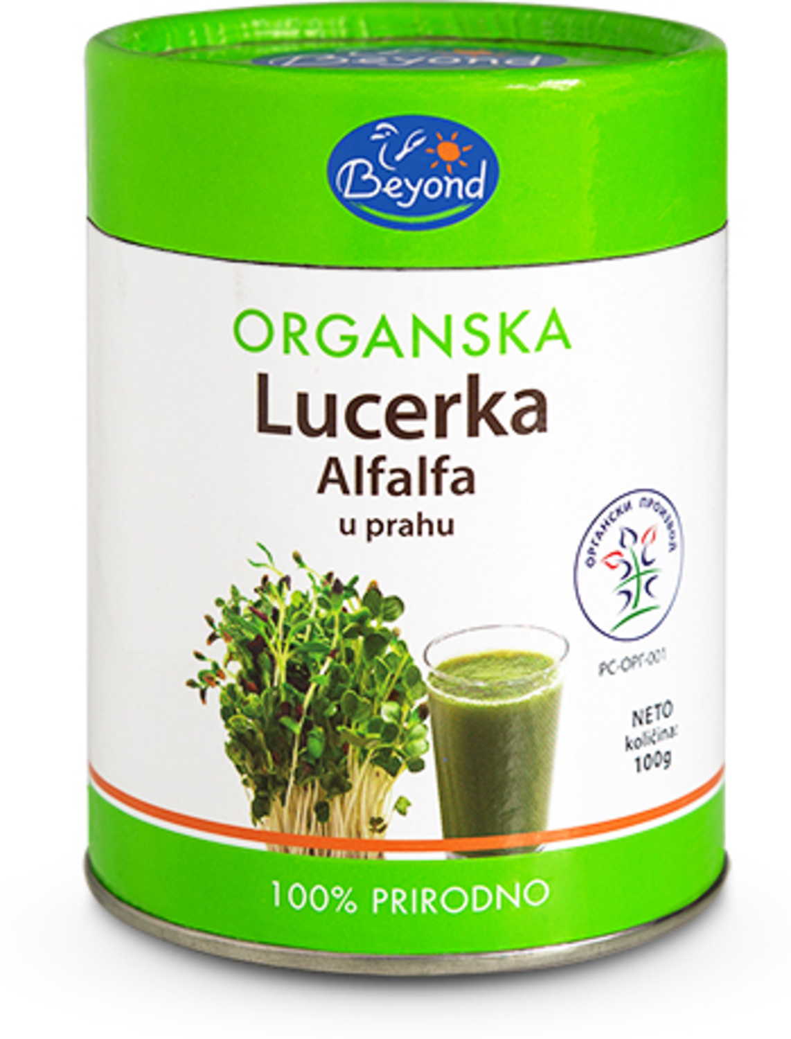 BEYOND organska lucerka u prahu 100g - Cenoteka