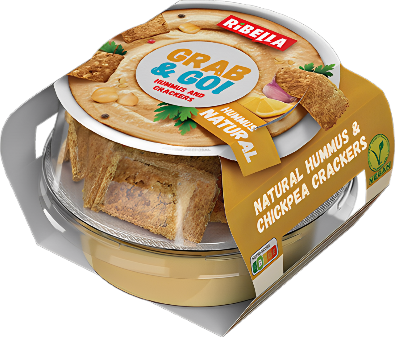Hummus RIBELLA grab n go natural 120g - Cenoteka
