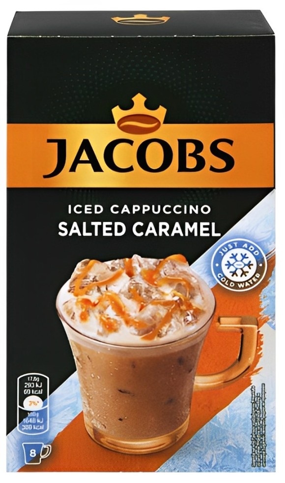 Instant kafa JACOBS iced cappucino salted caramel 8x17,8g - Cenoteka