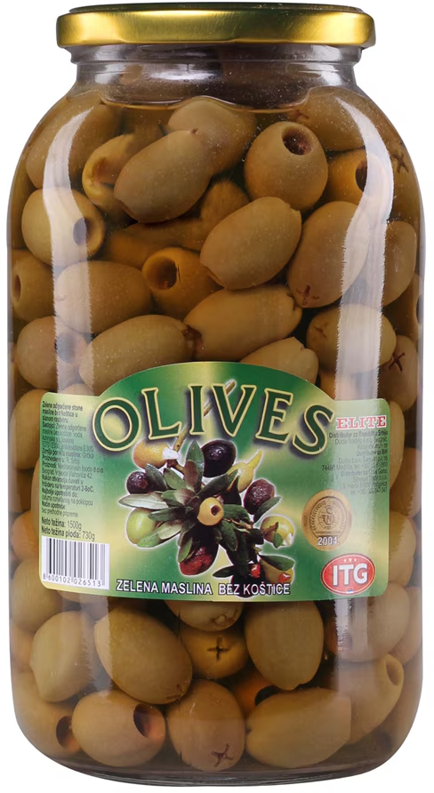 ITG Elite zelene masline bez koštice 1,5kg - Cene i Akcije