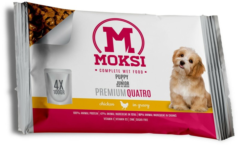 MOKSI puppy & junior piletina 4x100g - Cenoteka