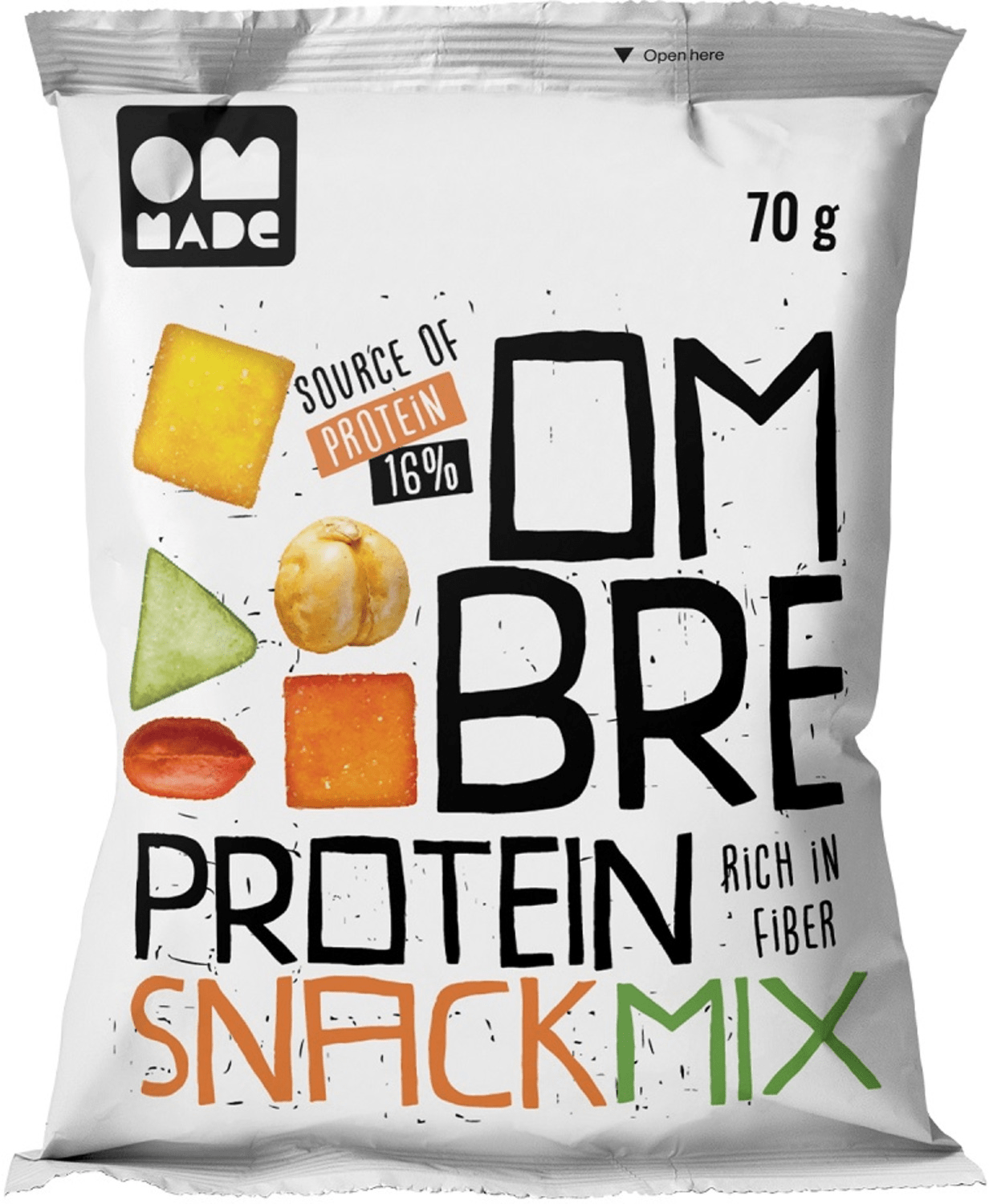 OM MADE ombre protein snack mix 70g - Cenoteka