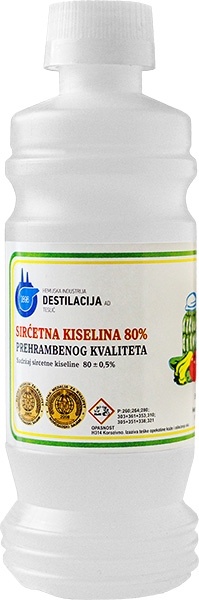 Sirćetna kiselina TESLIĆ esencija 80% 230ml - Cenoteka