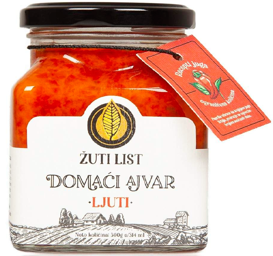 Ajvar ŽUTI LIST domaći ljuti 300g - Cenoteka