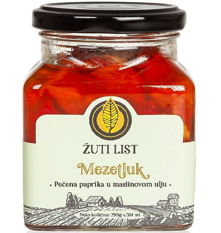 Paprika ŽUTI LIST mezetluk u maslinovom ulju 290g - Cenoteka