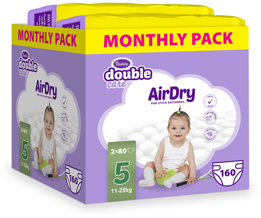 VIOLETA pelene GIGA pack 5 2x80kom - Cenoteka