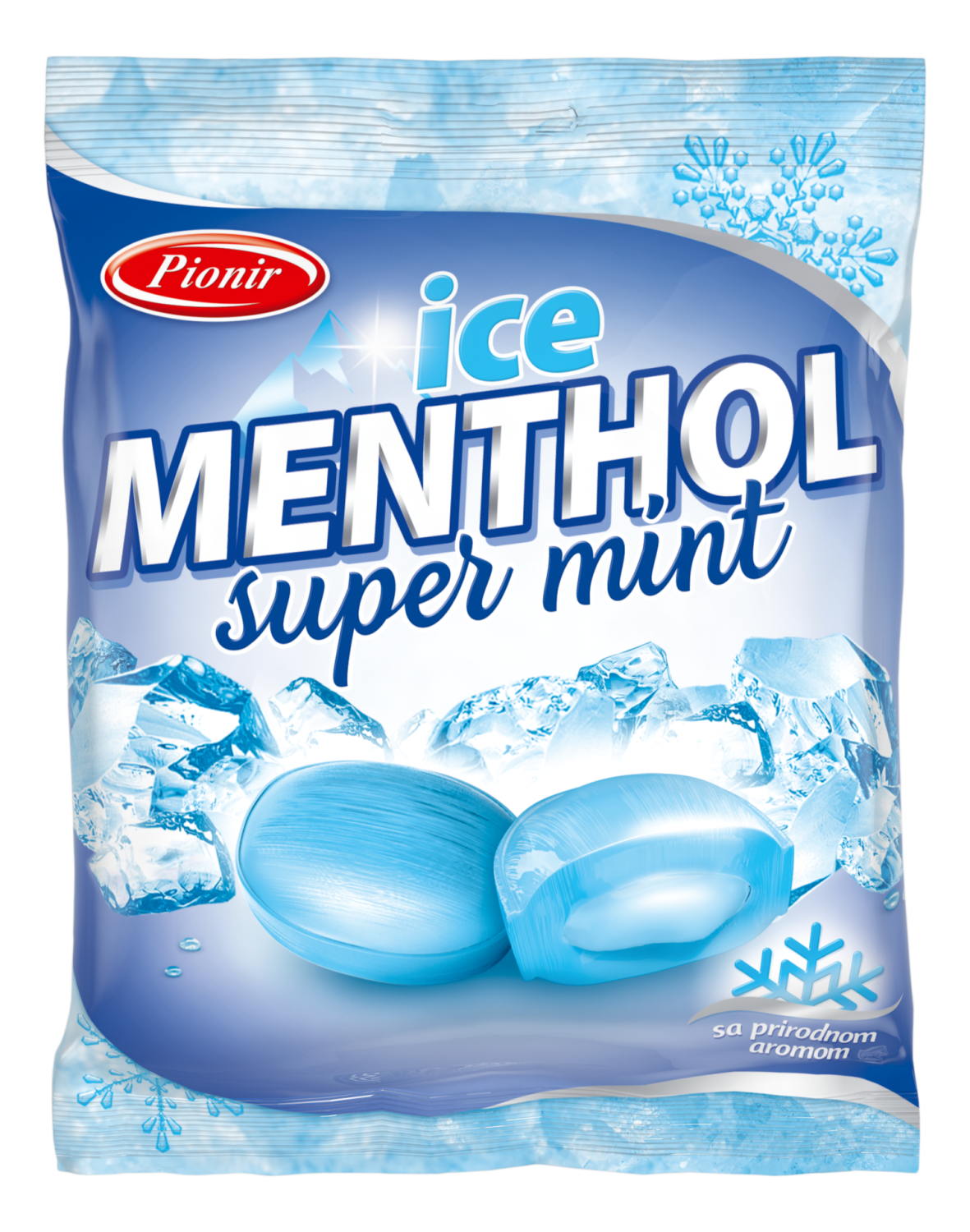 Bombone PIONIR ice menthol super mint 100g - Cenoteka