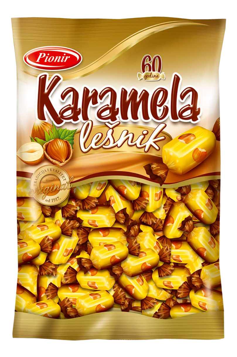 Bombone PIONIR karamela lešnik 800g - Cenoteka