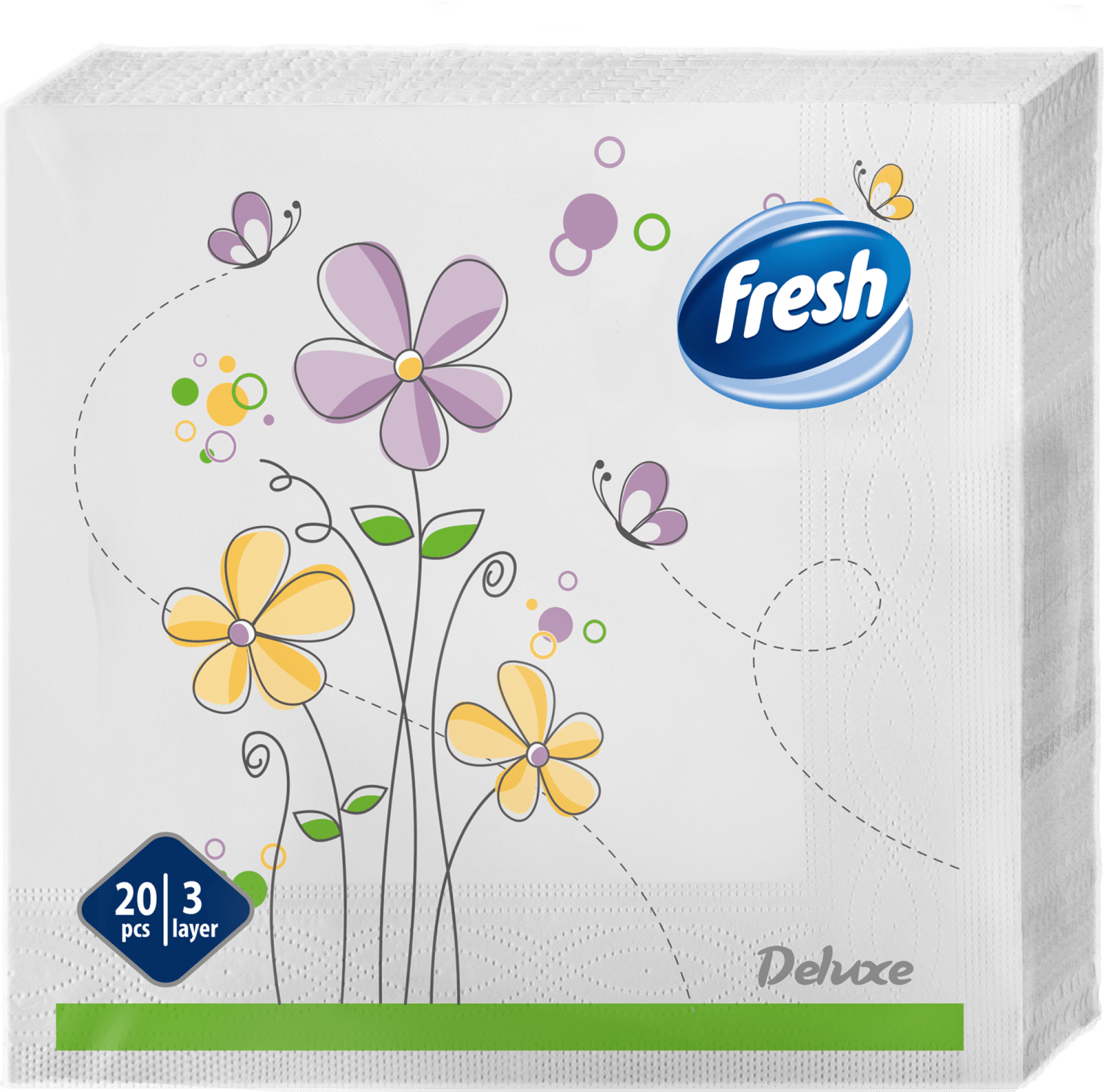 Salvete FRESH Deluxe cveće 3sloja 20kom - Cenoteka