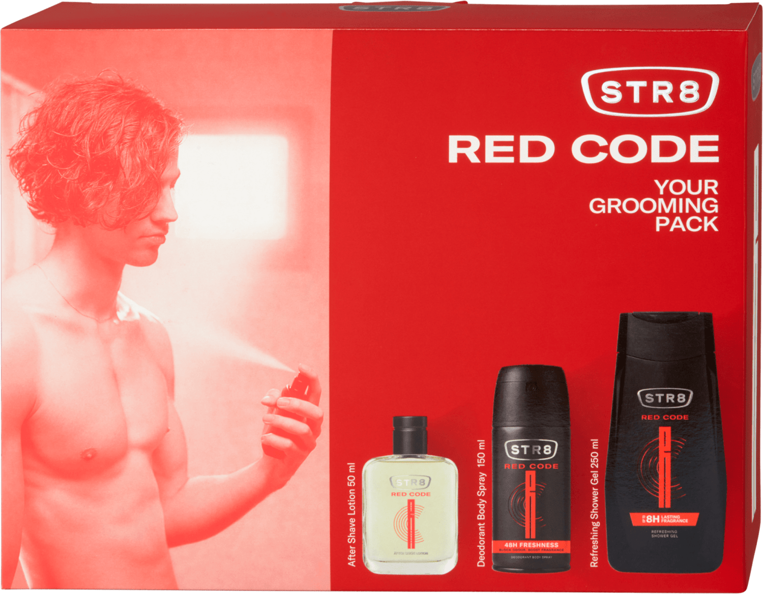 STR8 set Red Code (after shave, dezodorans i gel za tuširanje) - Cenoteka