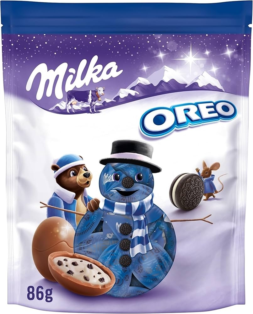 Čokoladne bombone MILKA Xmas Oreo 86g - Cenoteka