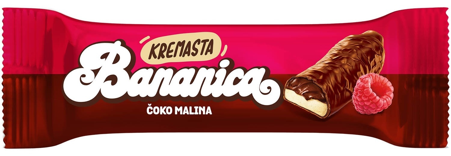 Čokoladica ŠTARK Bananica malina 28g - Cenoteka