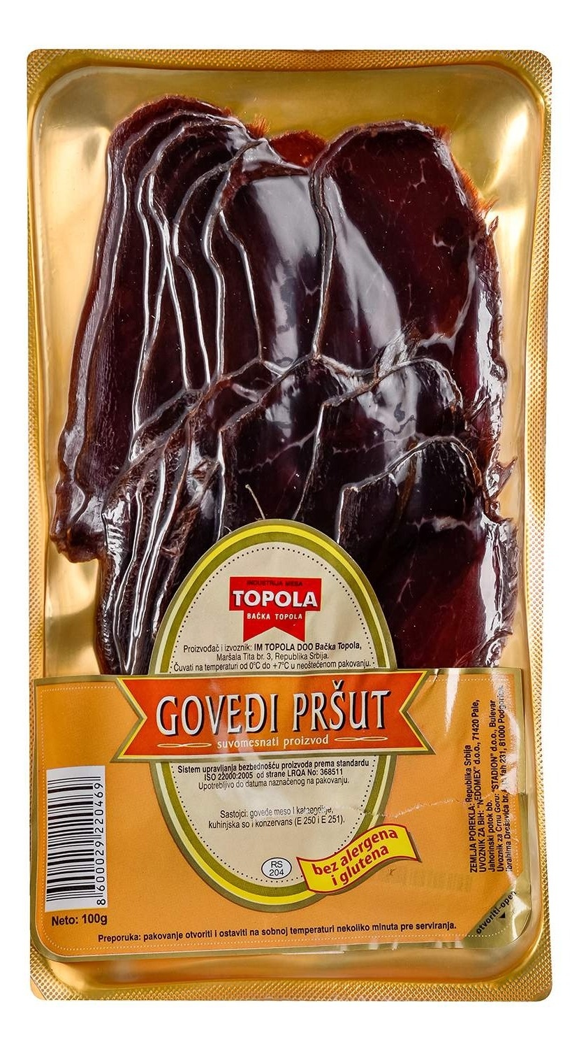 Goveđi pršut TOPOLA 100g - Cenoteka
